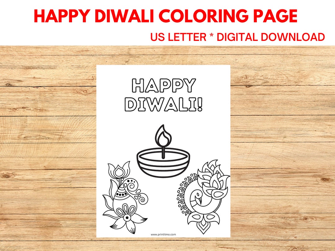 Diwali Coloring Page, Diwali Gift Ideas, Printable Holiday Games, Quiet ...