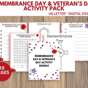 Veterans Day Gift, Remembrance Day, Veterans Day Poppy, Homeschool ...