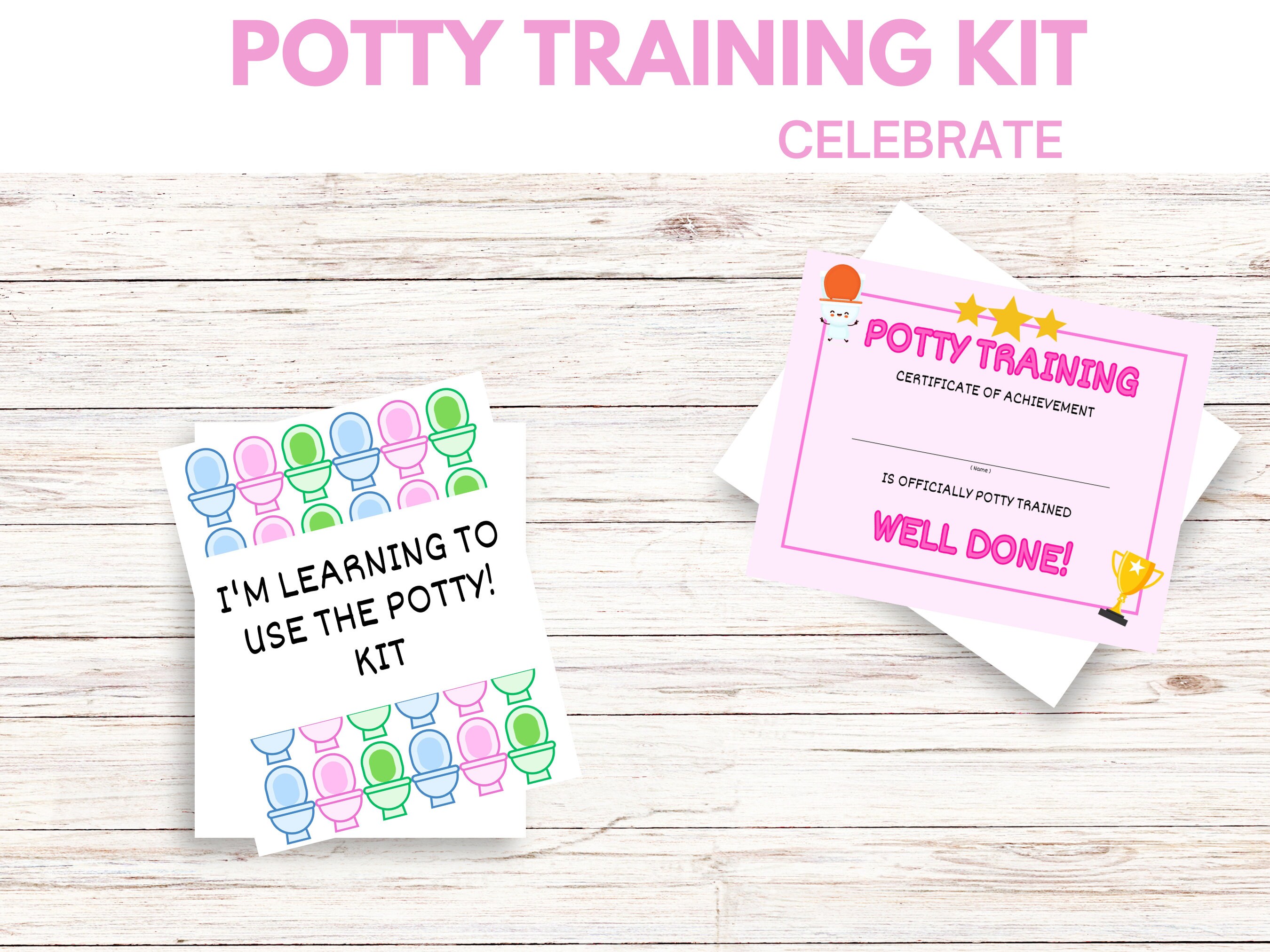 Printable Potty Training Chart Girl, Toddler Activities Learning Tools ...
