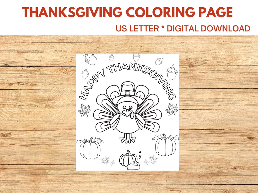 Thanksgiving Coloring Page, Kids Coloring Pages, Holiday Games ...