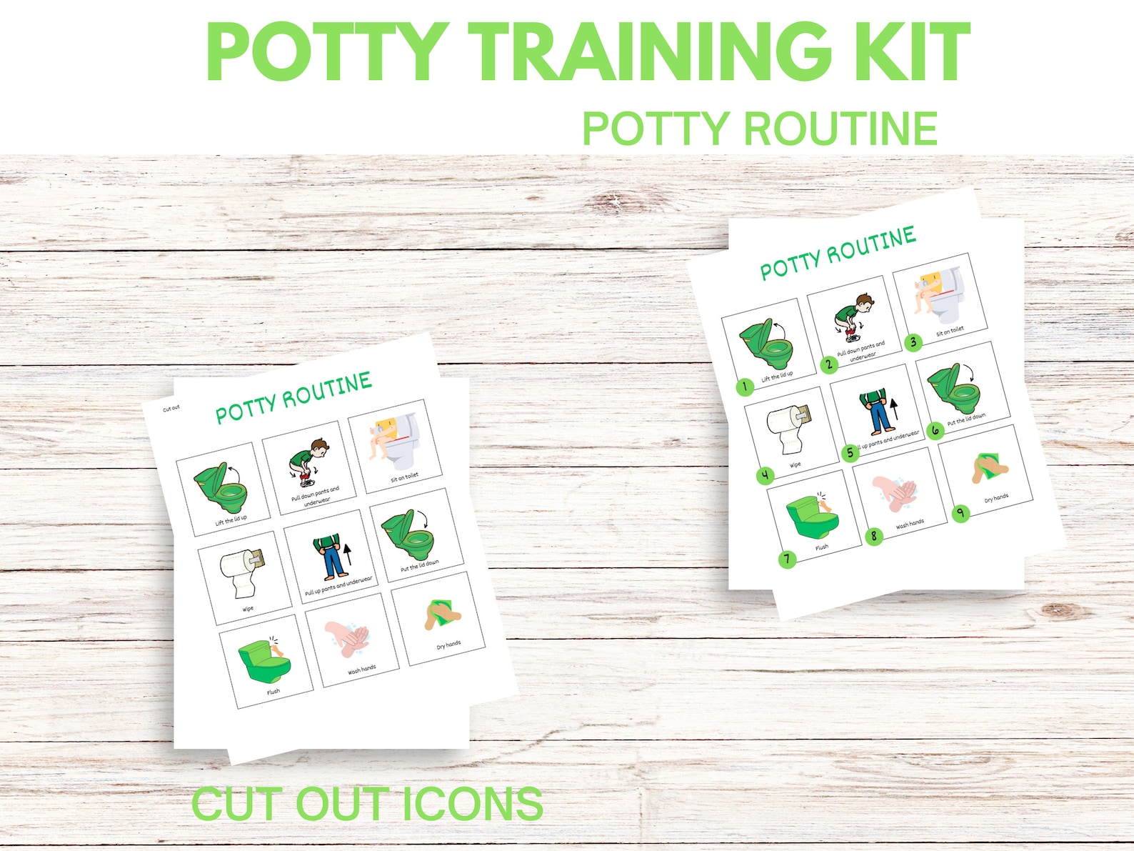 Potty Training Chart Daily Task List, Kids Reward Chart, Toddler ...