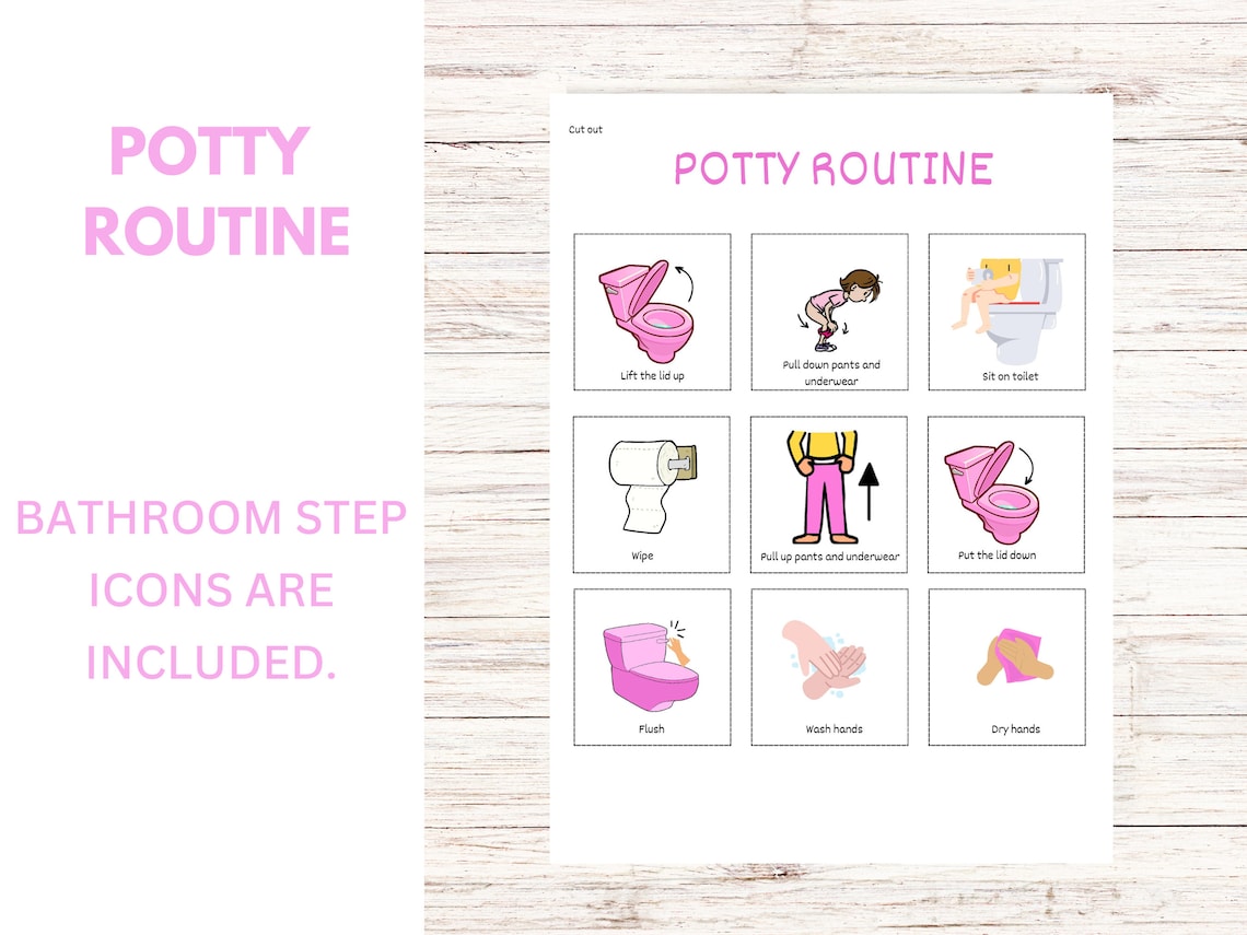 Printable Potty Training Chart Girl, Toddler Activities Learning Tools ...