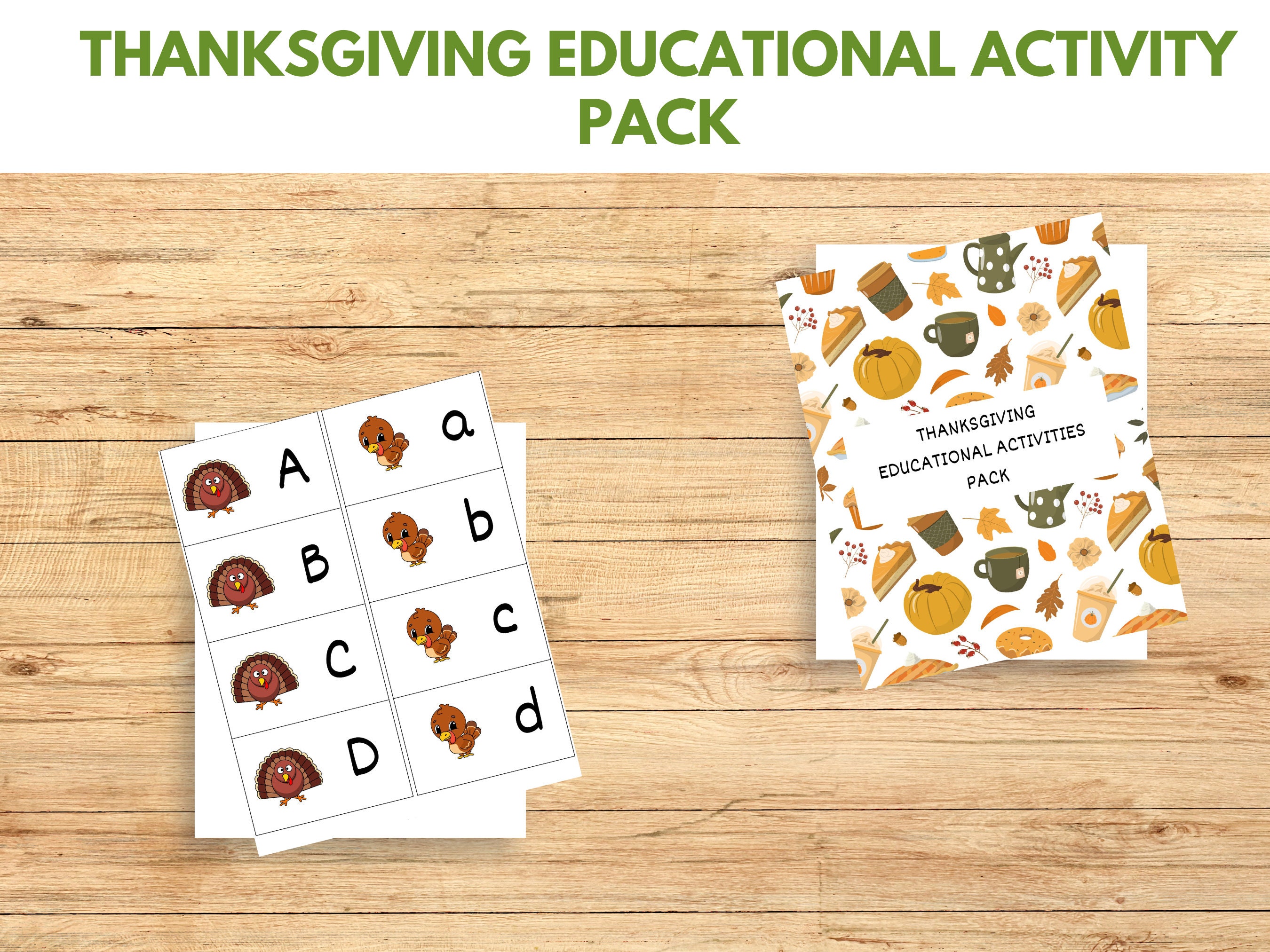 Thanksgiving Printables for Kids Learning Resources Alphabet - Etsy