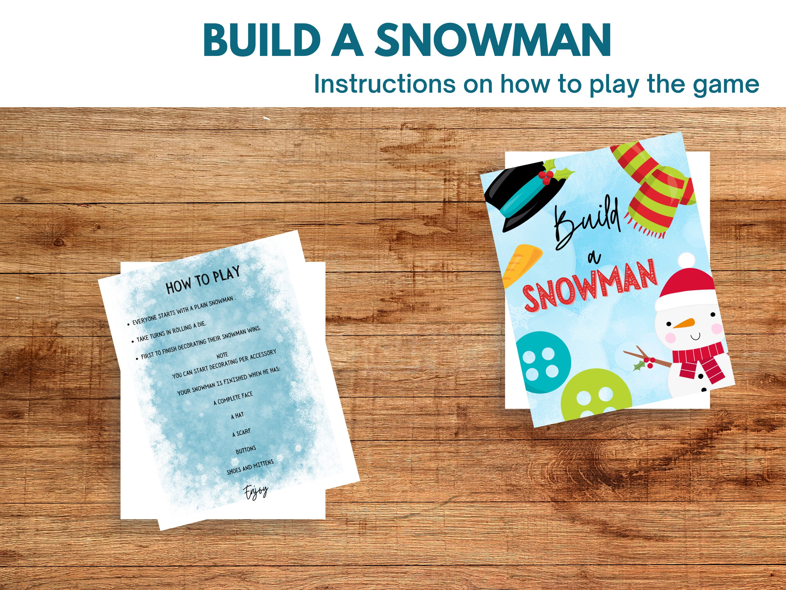 Build A Snowman Digital Download, Preschool Curriculum, Printable ...