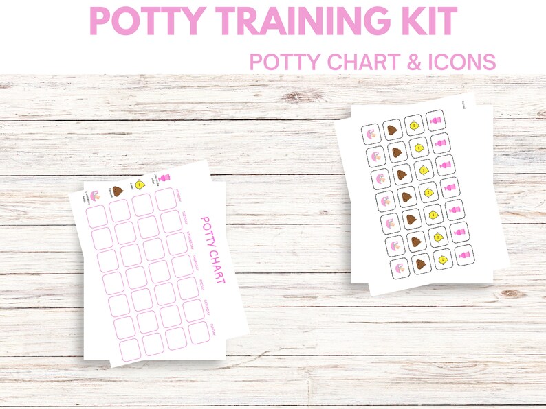 Printable Potty Training Chart Girl, Toddler Activities Learning Tools ...