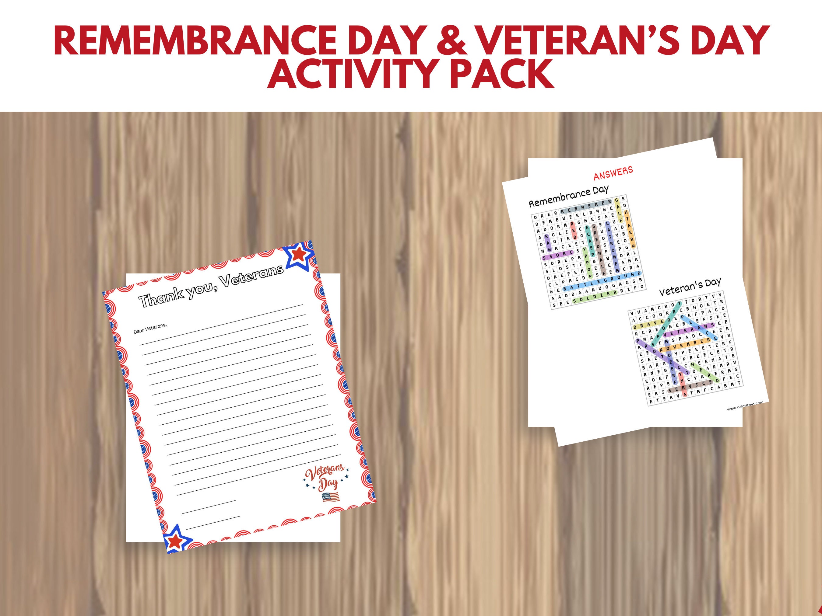 Veterans Day Gift, Remembrance Day, Veterans Day Poppy, Homeschool ...