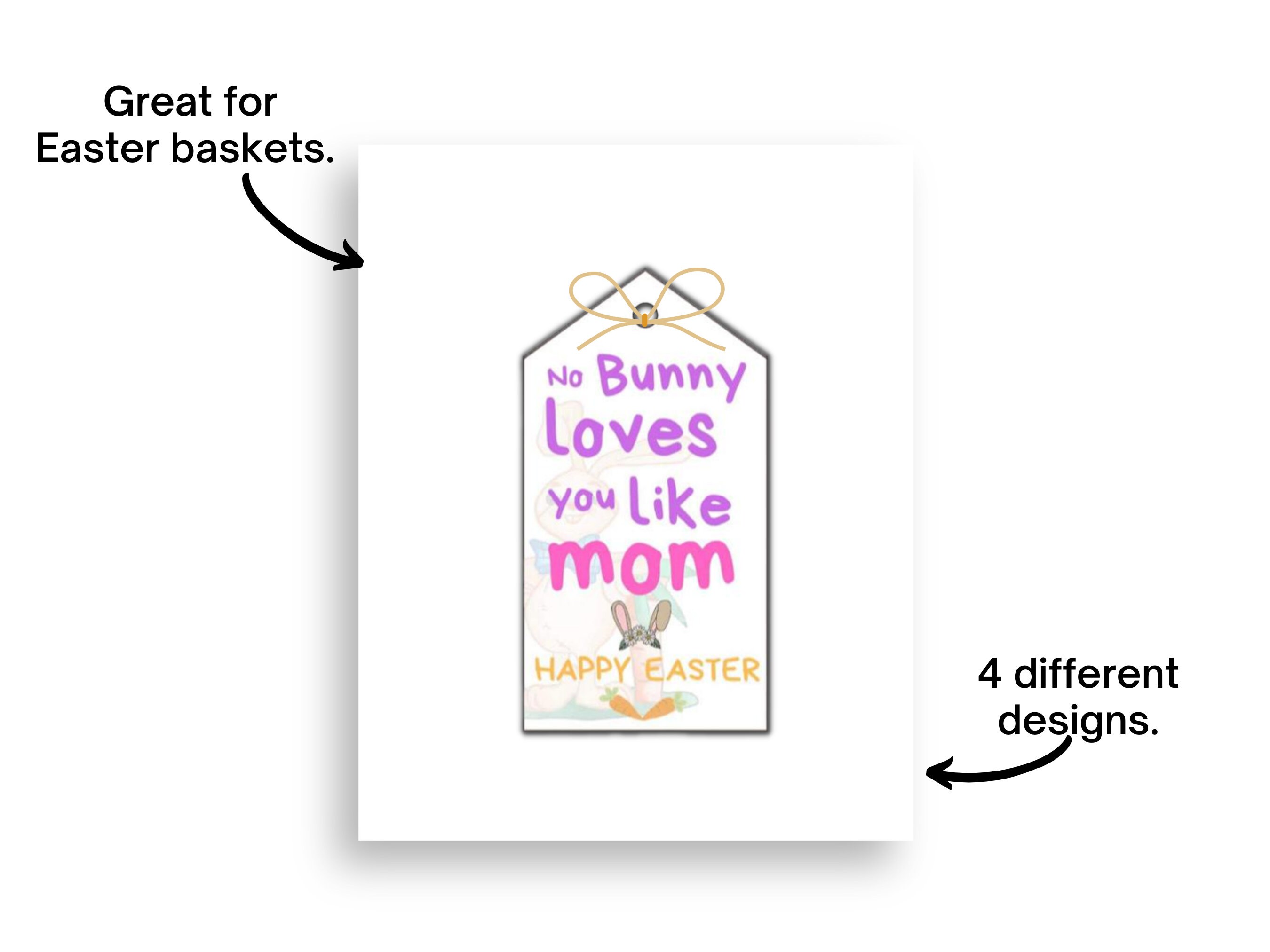 Easter Favor Tags, Printable Happy Easter Tags, Easter Gift Tag ...