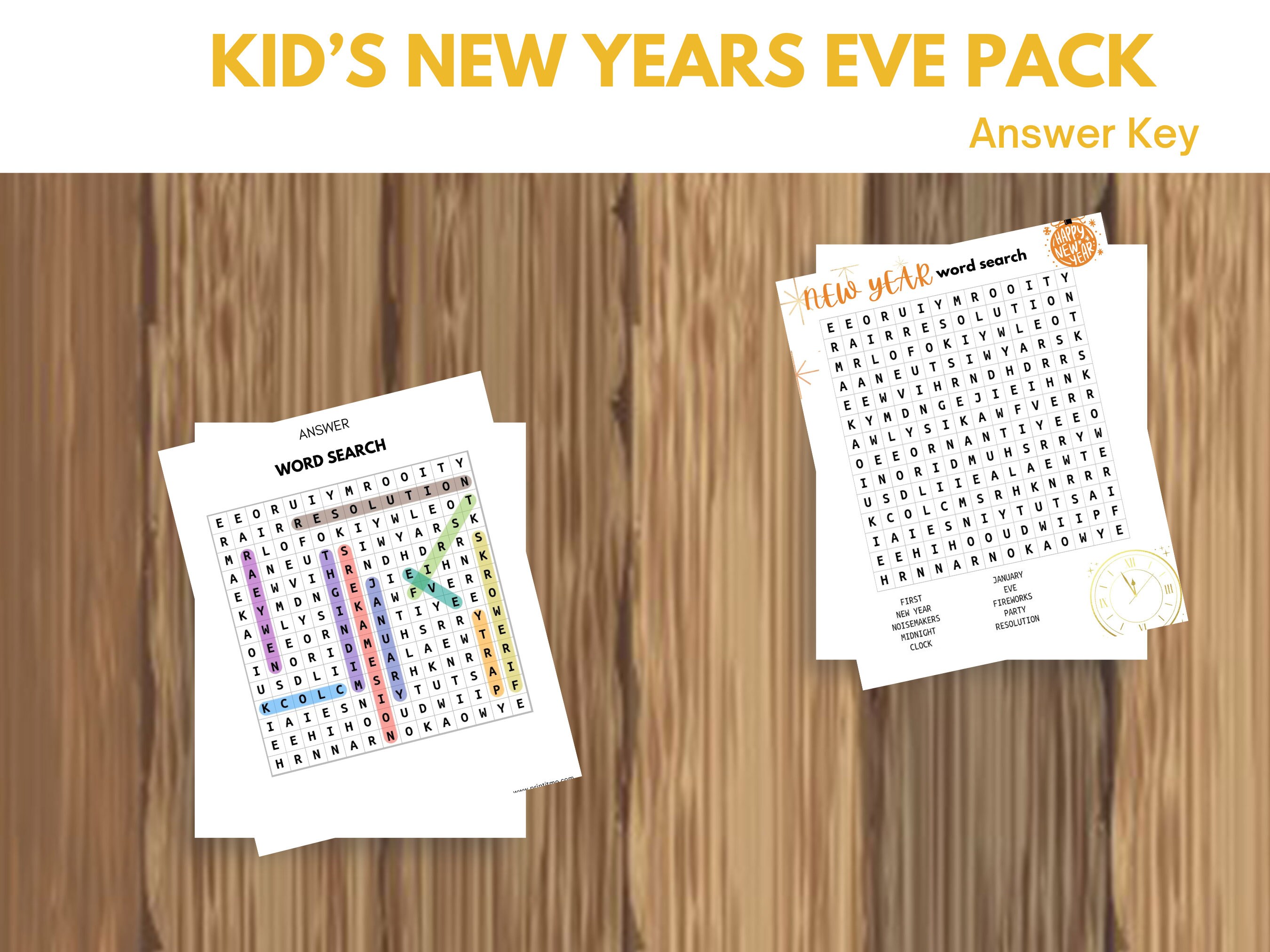 Kids New Year Printable Busy Book, Kindergarten Printables ...