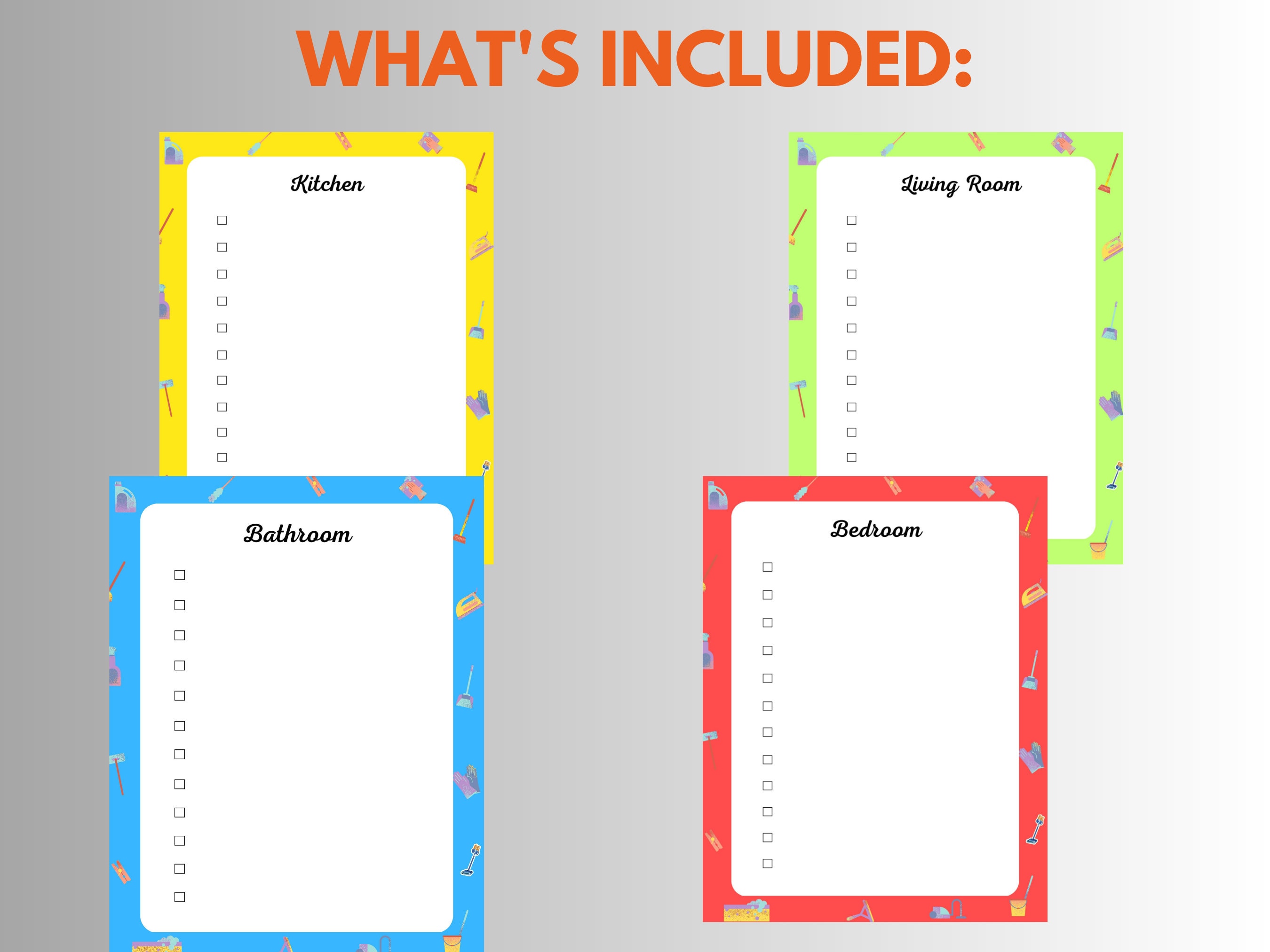 Deep Cleaning Checklist by Room, Spring Cleaning Checklist, House ...