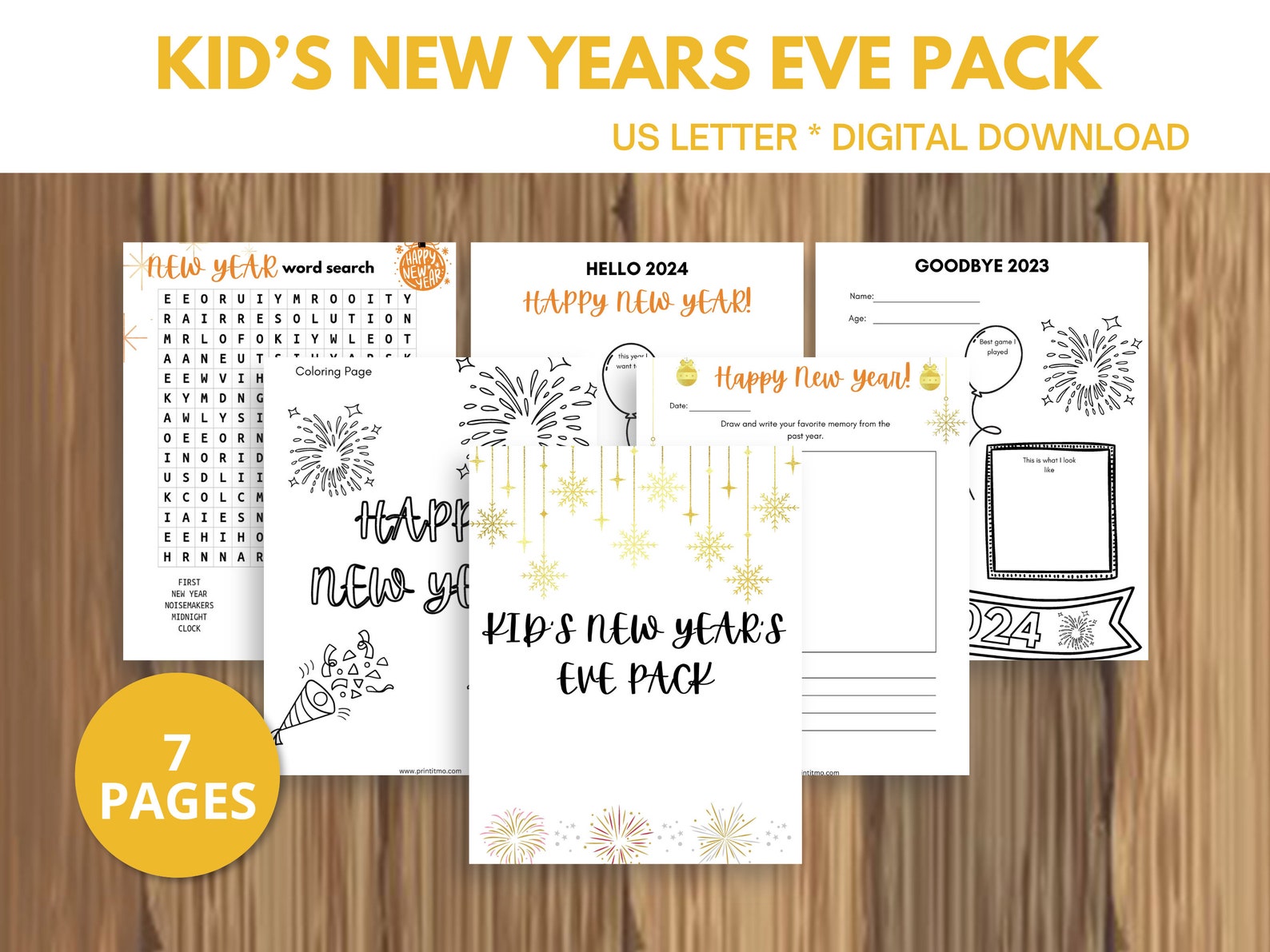 Kids New Year Printable Busy Book, Kindergarten Printables ...