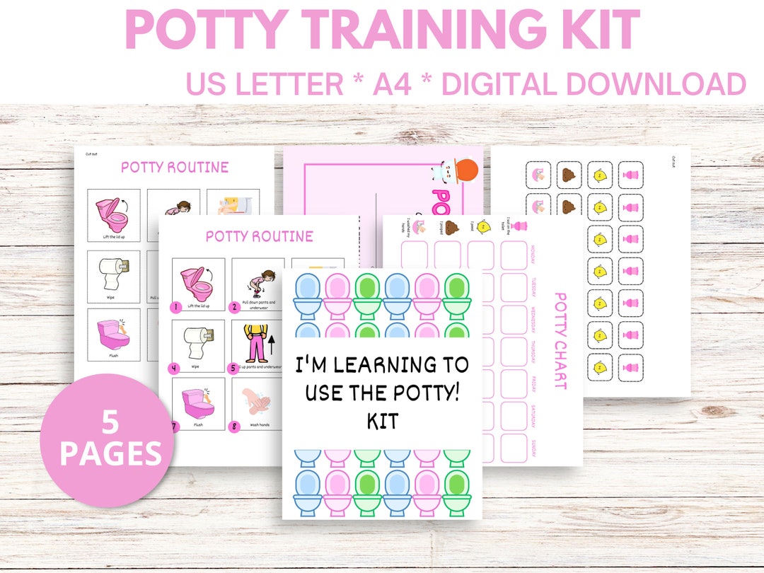 Printable Potty Training Chart Girl, Toddler Activities Learning Tools ...