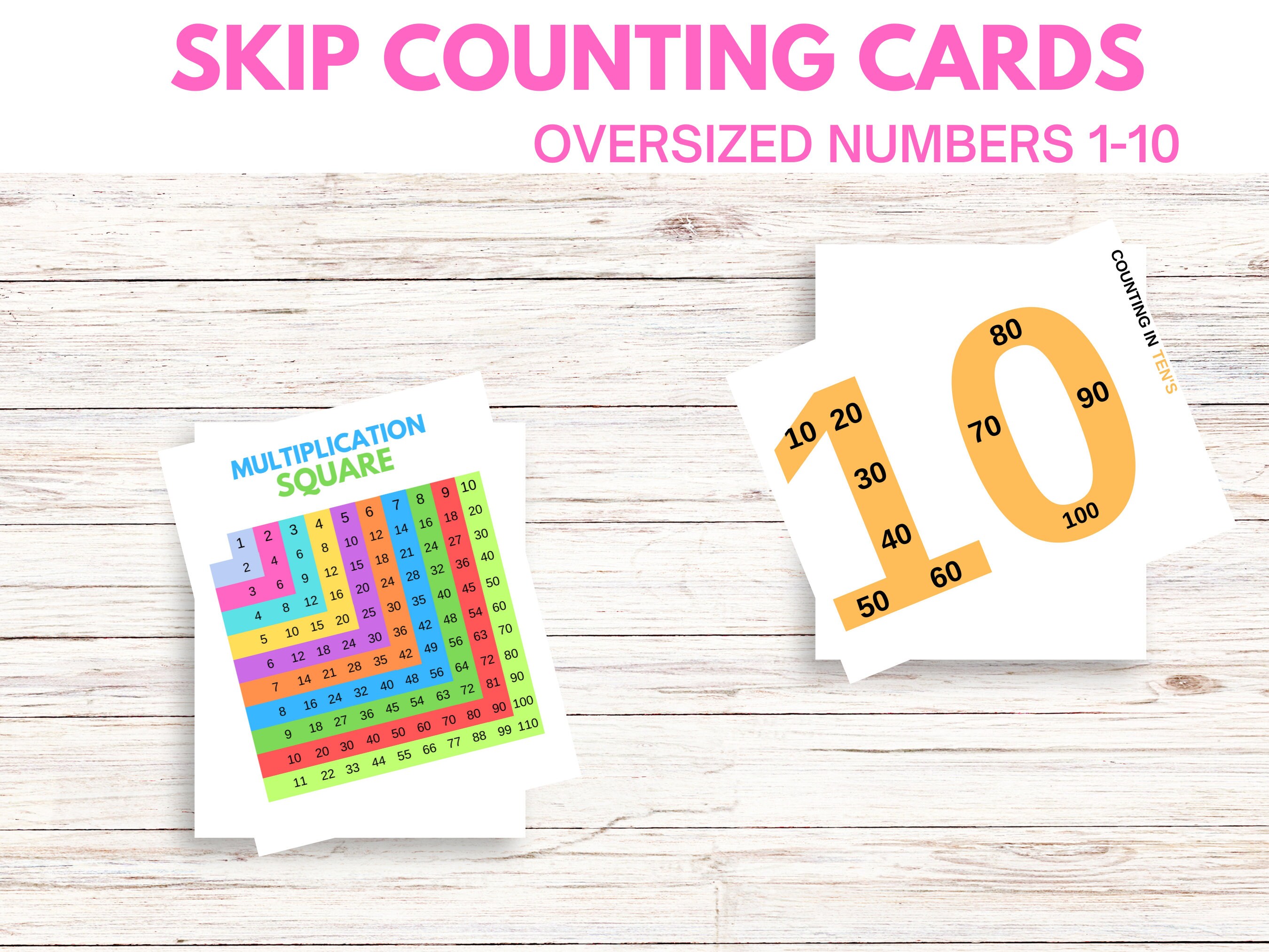 Skip Counting Chart Homeschool Resources, Multiplication Square ...
