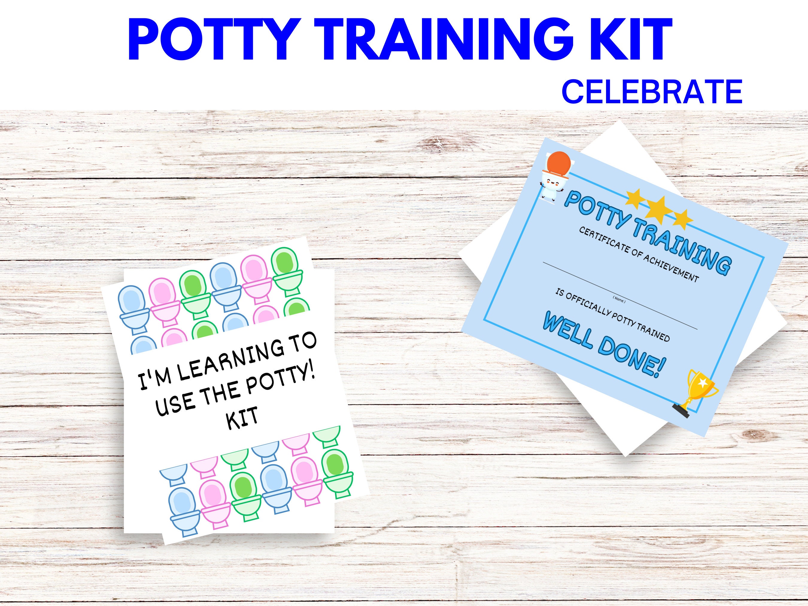 Potty Training Chart Teaching Tools, Kids Reward Chart, Toddler ...