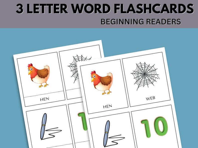 Phonetics CVC Flashcards, Preschool Curriculum Homeschool Resources, 3 ...
