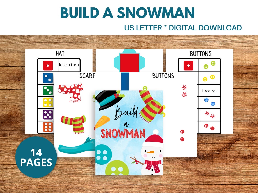 Build A Snowman Digital Download, Preschool Curriculum, Printable ...