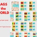 Printable Flags of the World Flash Cards Matching Game, Kids Travel ...