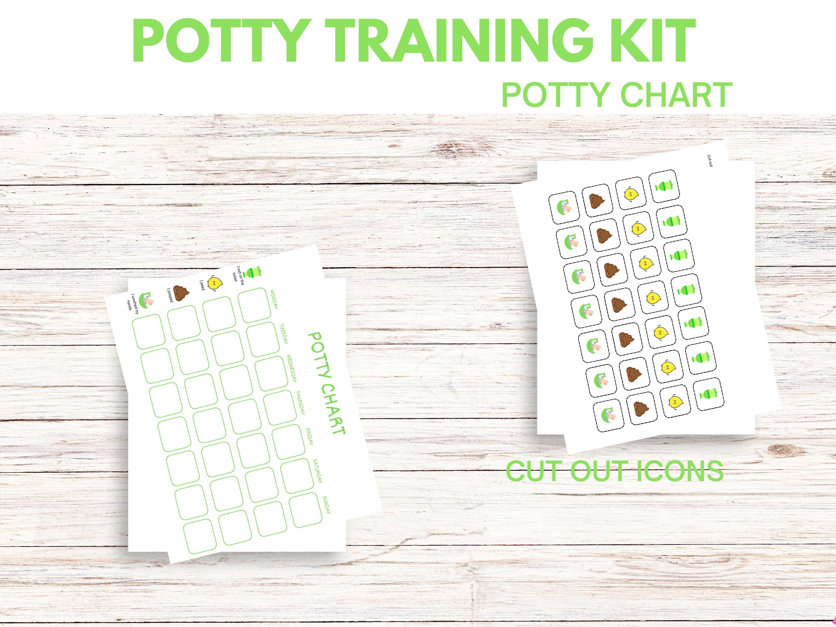 Potty Training Chart Daily Task List, Kids Reward Chart, Toddler ...