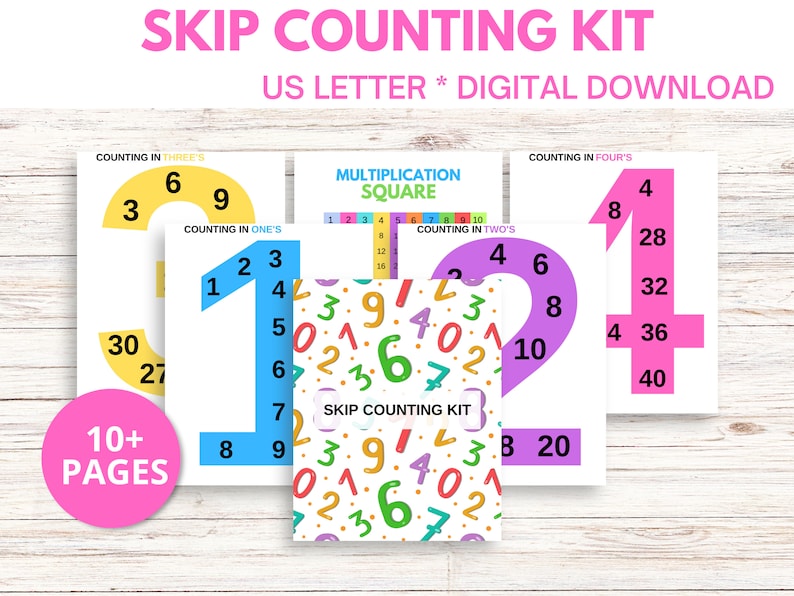 Skip Counting Chart Homeschool Resources, Multiplication Square ...