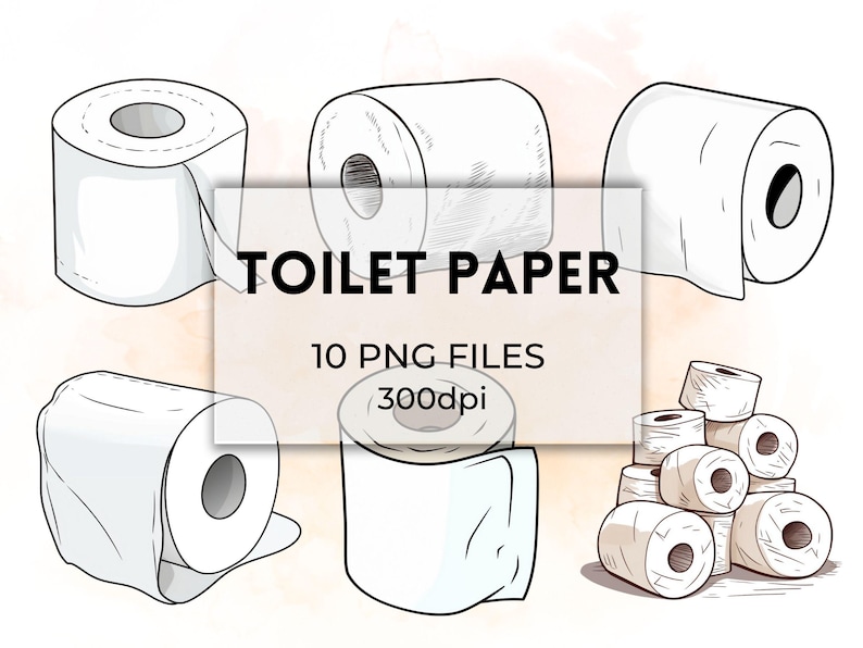 Toilet Paper Clipart Collection, High-quality PNG Graphics, Digital ...