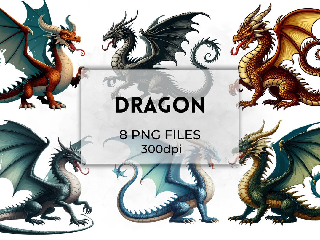 Ultimate Dragon Clipart, Transparent Graphics Pack, High-resolution ...