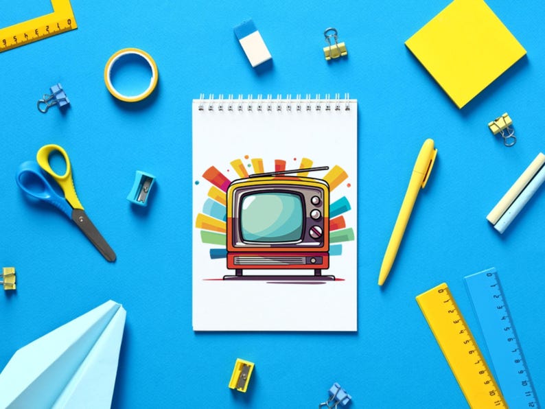 Nostalgic Retro Television Clipart Pack, Vintage TV Set Collection ...