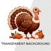 Thanksgiving Turkey Clipart Digital Download, High-resolution 300 DPI ...