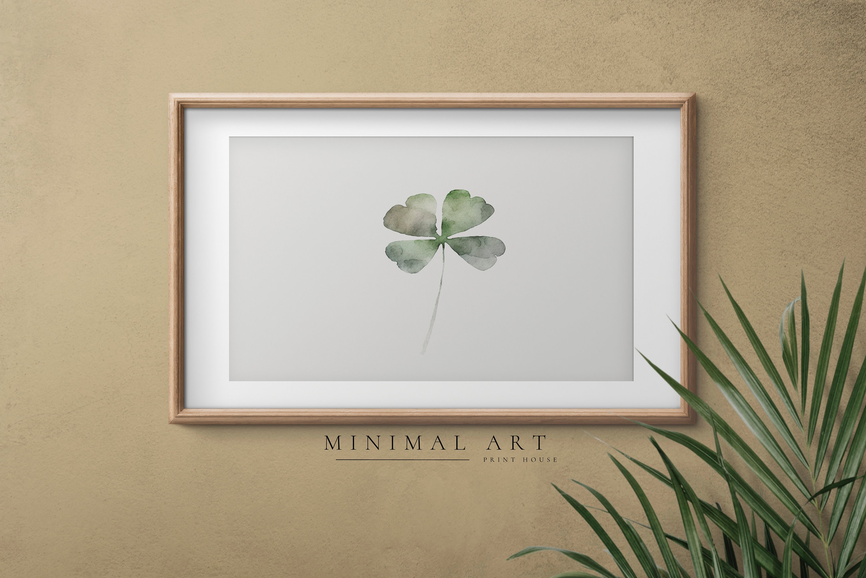 4 Leaf Clover, Leaf Wall Art, Watercolor Leaves, Leaf Art, Nature Wall ...