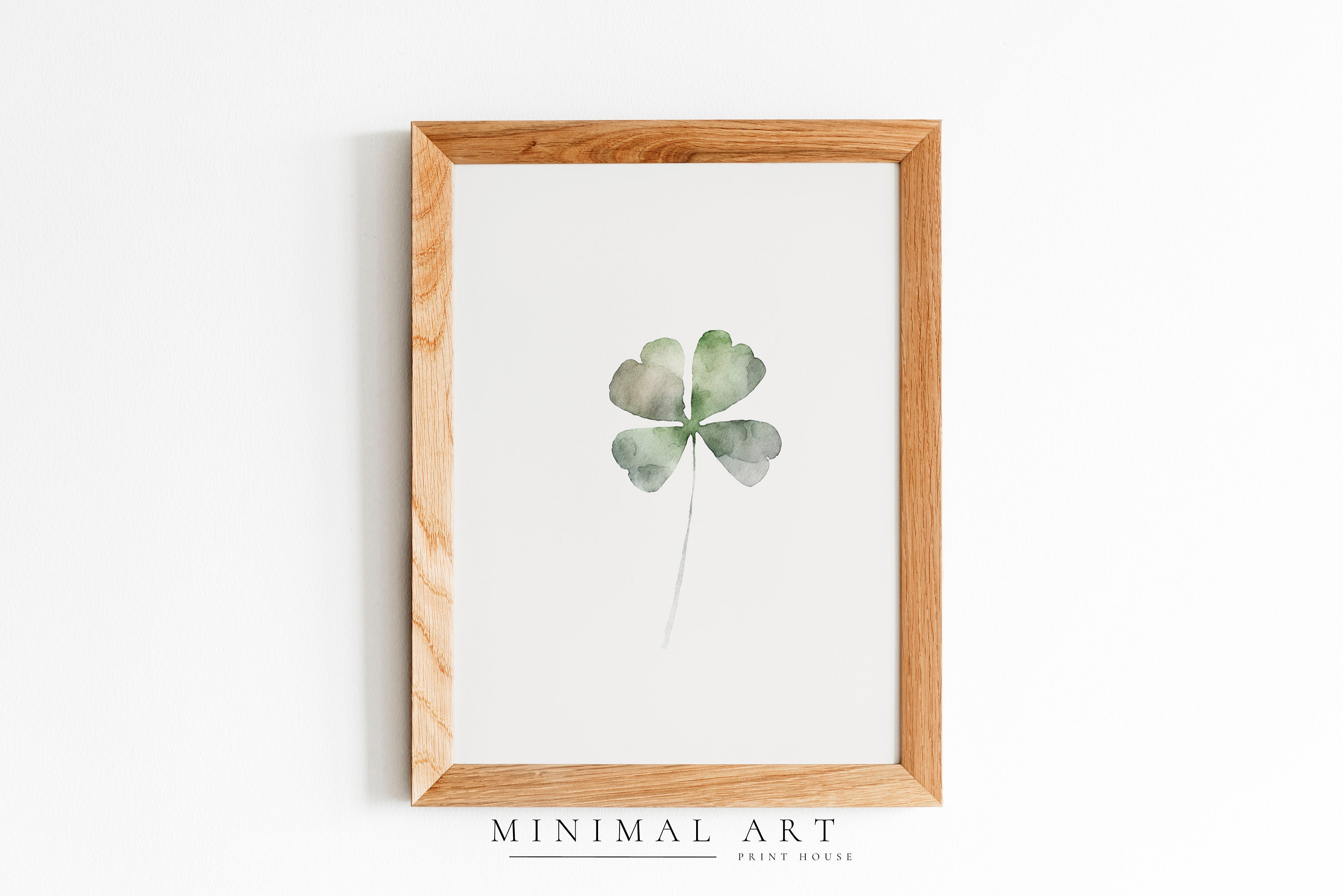 4 Leaf Clover, Leaf Wall Art, Watercolor Leaves, Leaf Art, Nature Wall ...