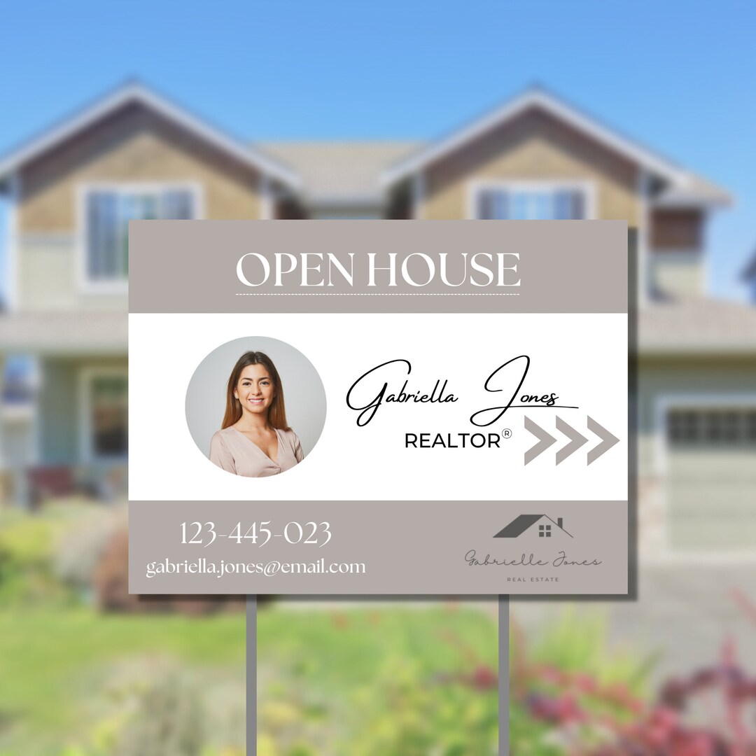 Real Estate Open House Yard Sign Realtor Open House Sign Template Real ...