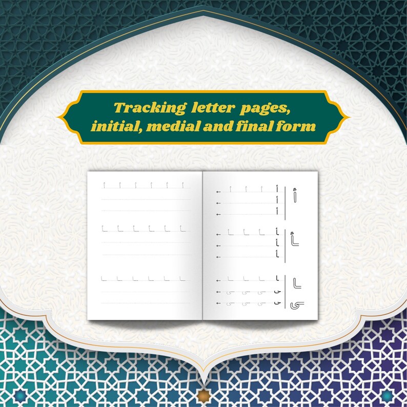 Arabic Letters and Numbers Tracing Worksheet - Etsy