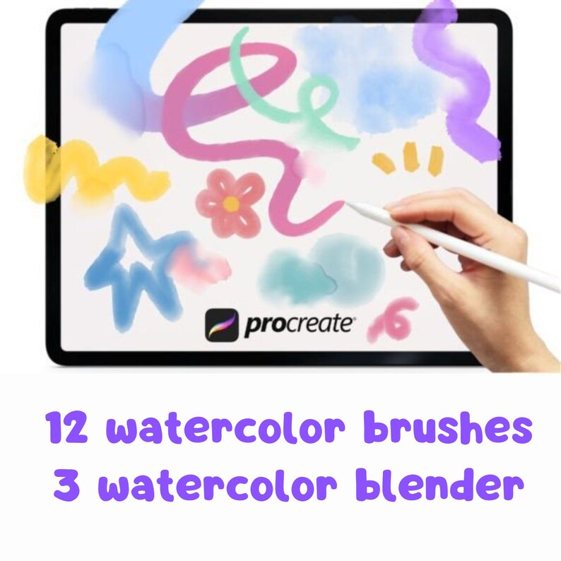 Flowers Coloring Pages, Procreate Color Palette and 12 Watercolor ...