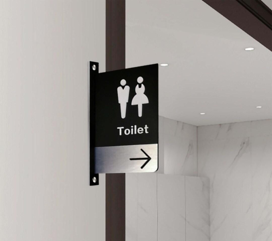 The Loo Sign Washroom Sign Toilet Door Sticker Restroom - Etsy