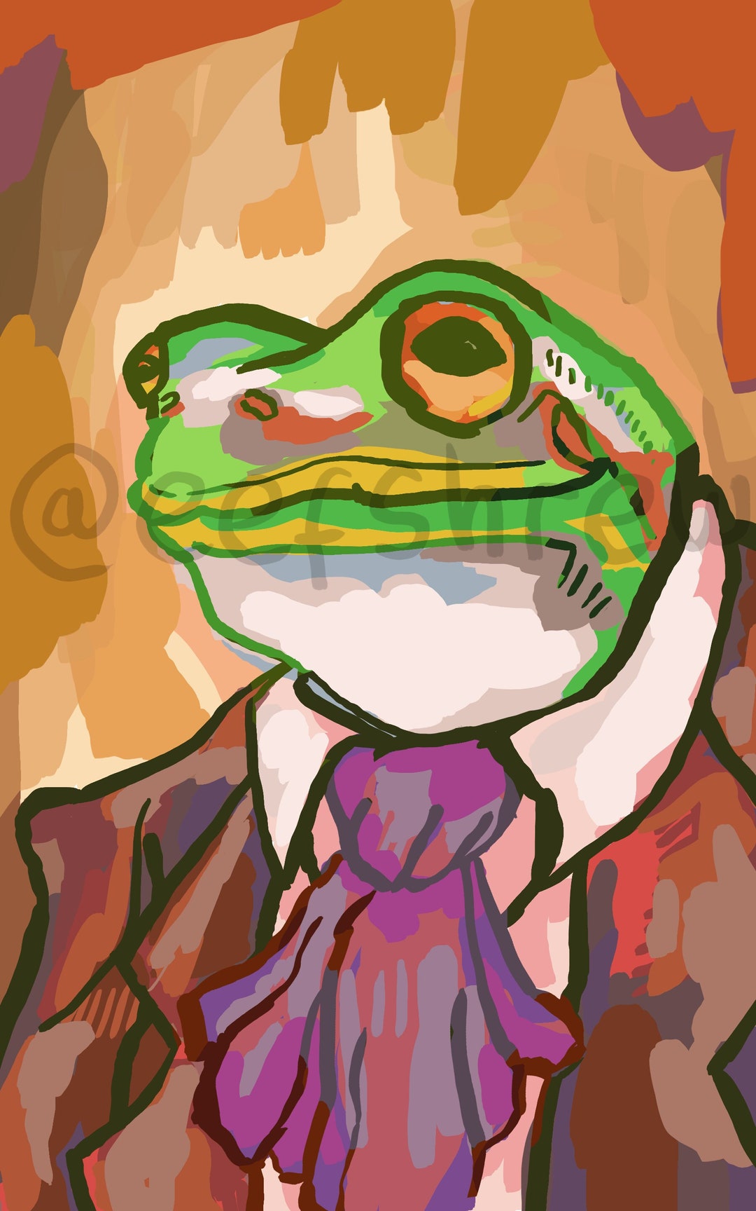 Funky Frog Profile Picture - Etsy