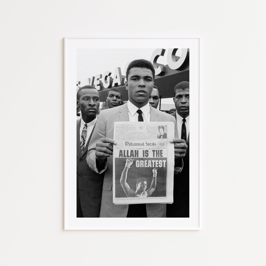 Muhammad Ali Poster, Black and White Photography Prints, Muhammad Ali ...