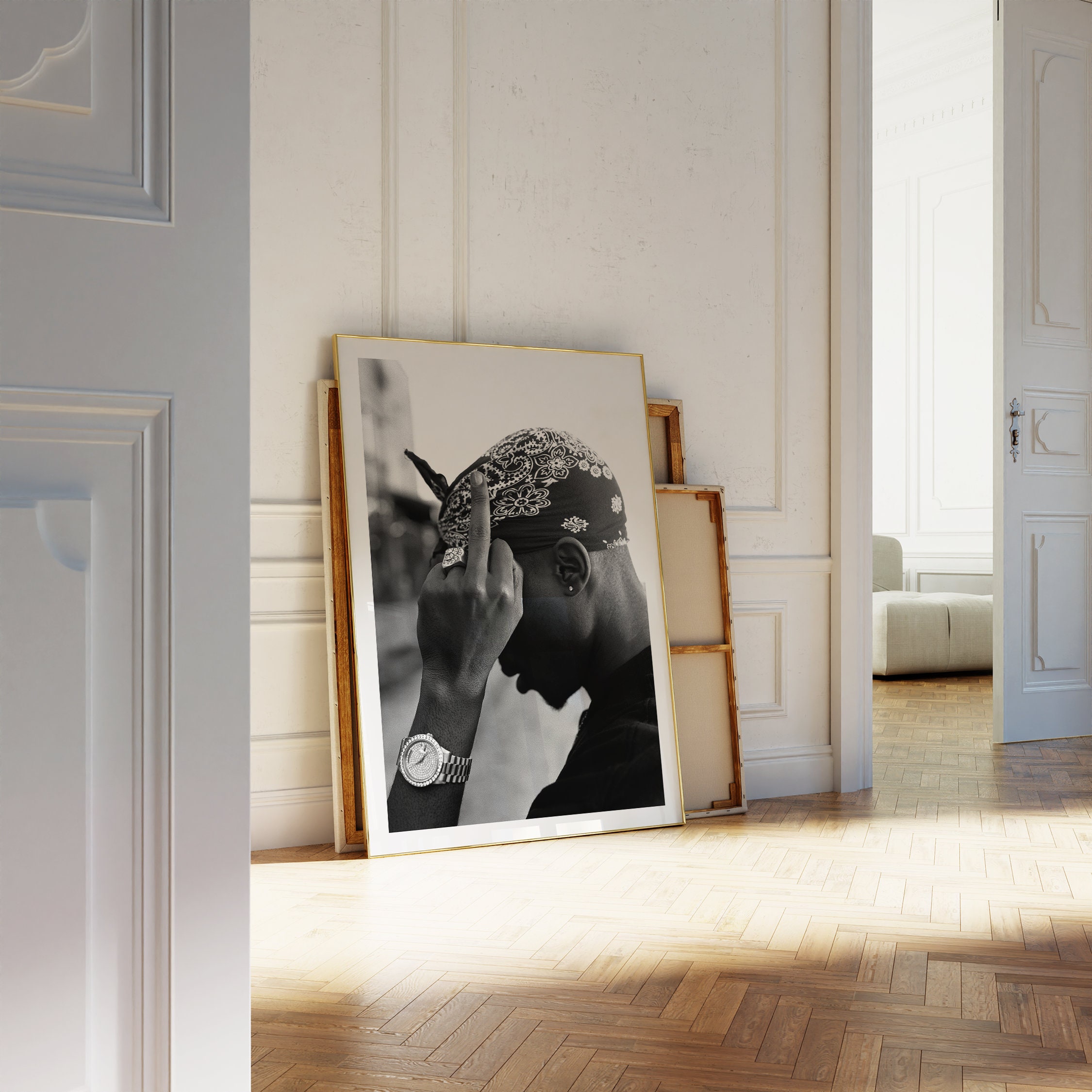 Tupac, Black and White Photography Prints, Tupac Wall Decor ...