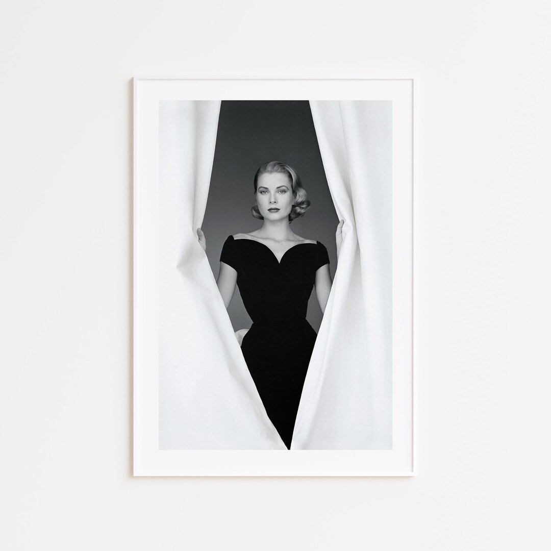 Grace Kelly, Old Hollywood Print, Grace Kelly Poster, Black and White ...