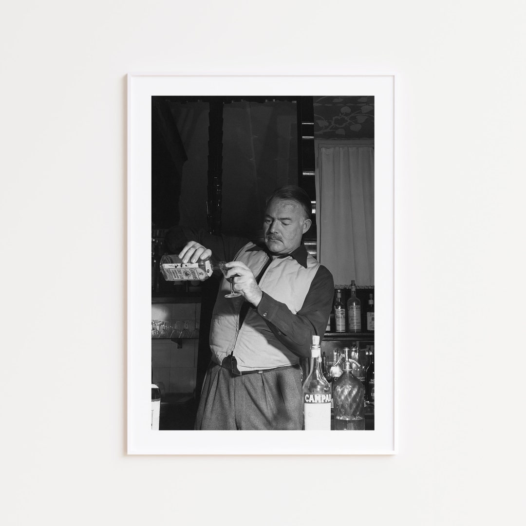 Ernest Hemingway Print, Black and White Photography Prints, Ernest ...