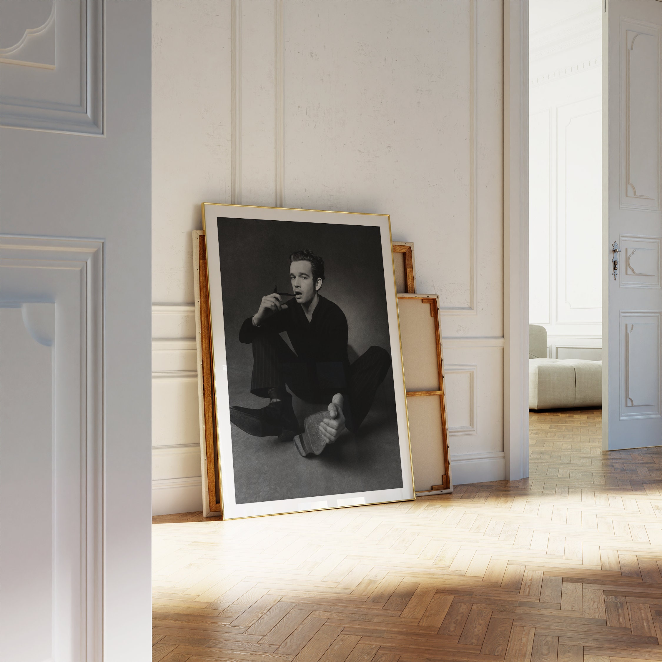 Matty Healy Print, the 1975 Poster, Music Wall Art, Black and White ...