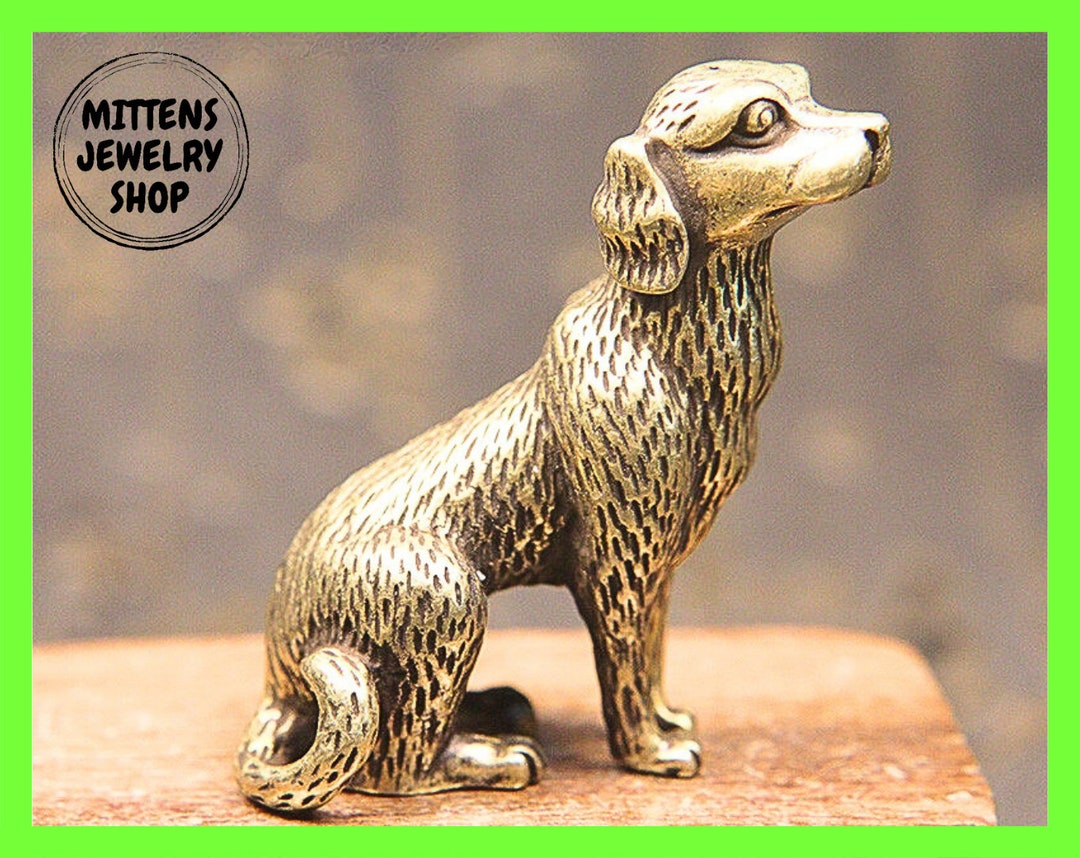 Miniature Dog Figurine Brass Dog Statue Loyal Dog Desk - Etsy