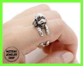 Poodle Dog Adjustable Size Fashion Ring - Etsy