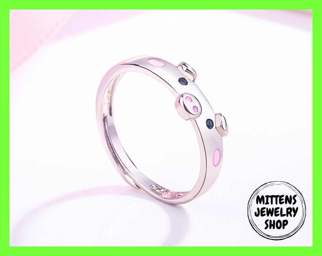 Cute Piggy Ring Funny Pig Ring Piglet Ring Animal Ring Unique Ring ...