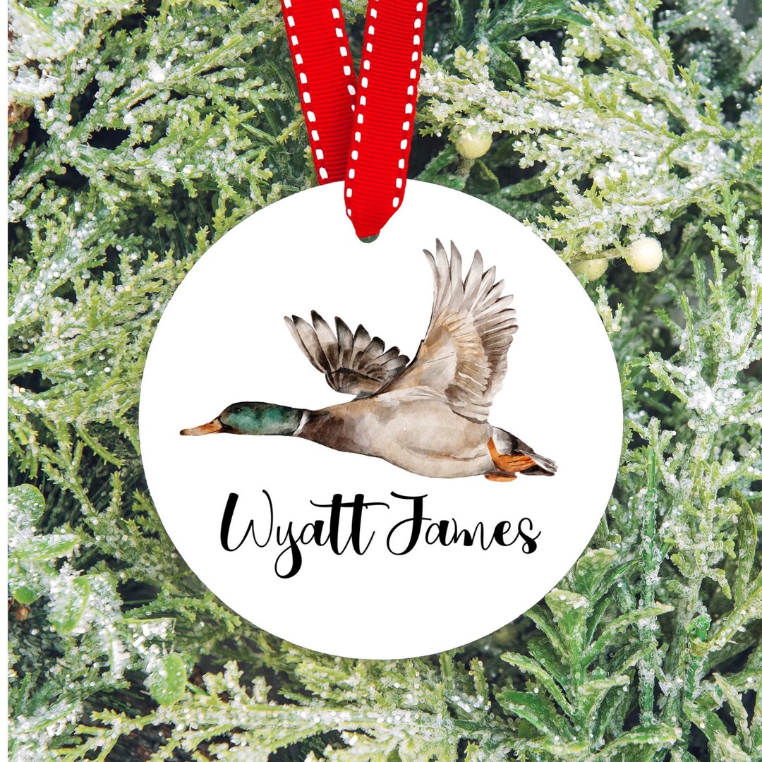Personalized Mallard Christmas Ornament, Personalized Ornament, Duck ...