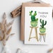 Printable Boho Cactus Digital Thank You Card Digital - Etsy