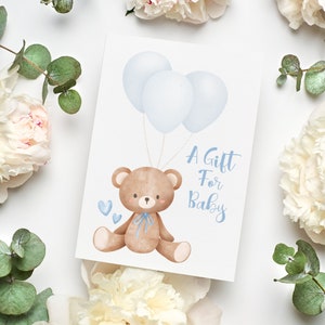 Printable Baby Shower Greeting Card, Digital Baby Shower Card, Digital ...