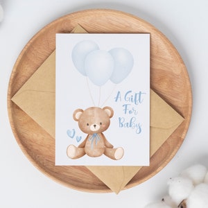 Printable Baby Shower Greeting Card, Digital Baby Shower Card, Digital ...