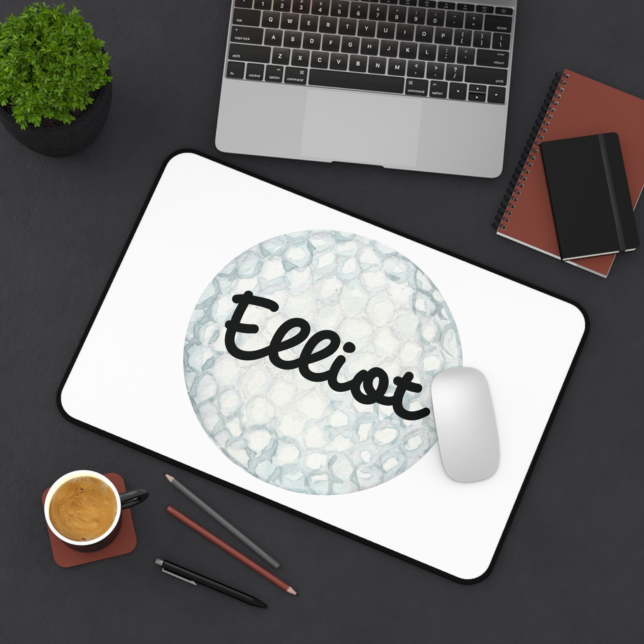 Personalized Golf Ball Desk Mat, Custom Golf Desk Mat With Name, Custom ...