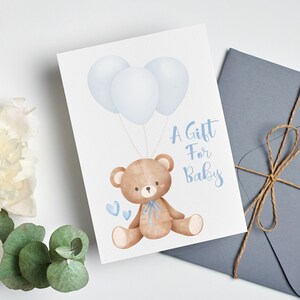 Printable Baby Shower Greeting Card, Digital Baby Shower Card, Digital ...