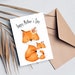 Printable Boho Baby and Mama Fox Digital Happy Mother's Day Card, 5x7 ...