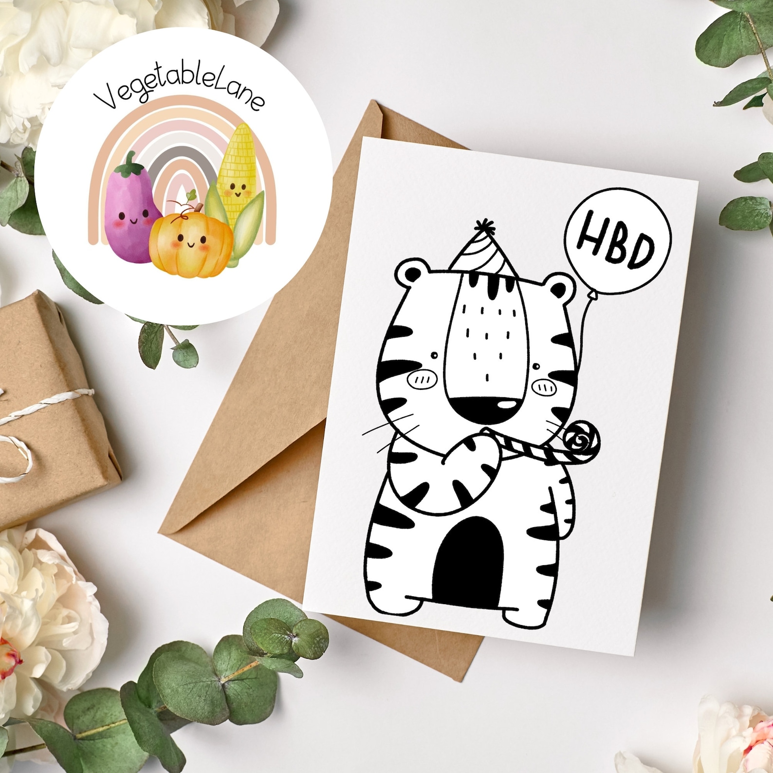 Printable Kids Coloring Card, Printable Kids Birthday Card, Digital ...