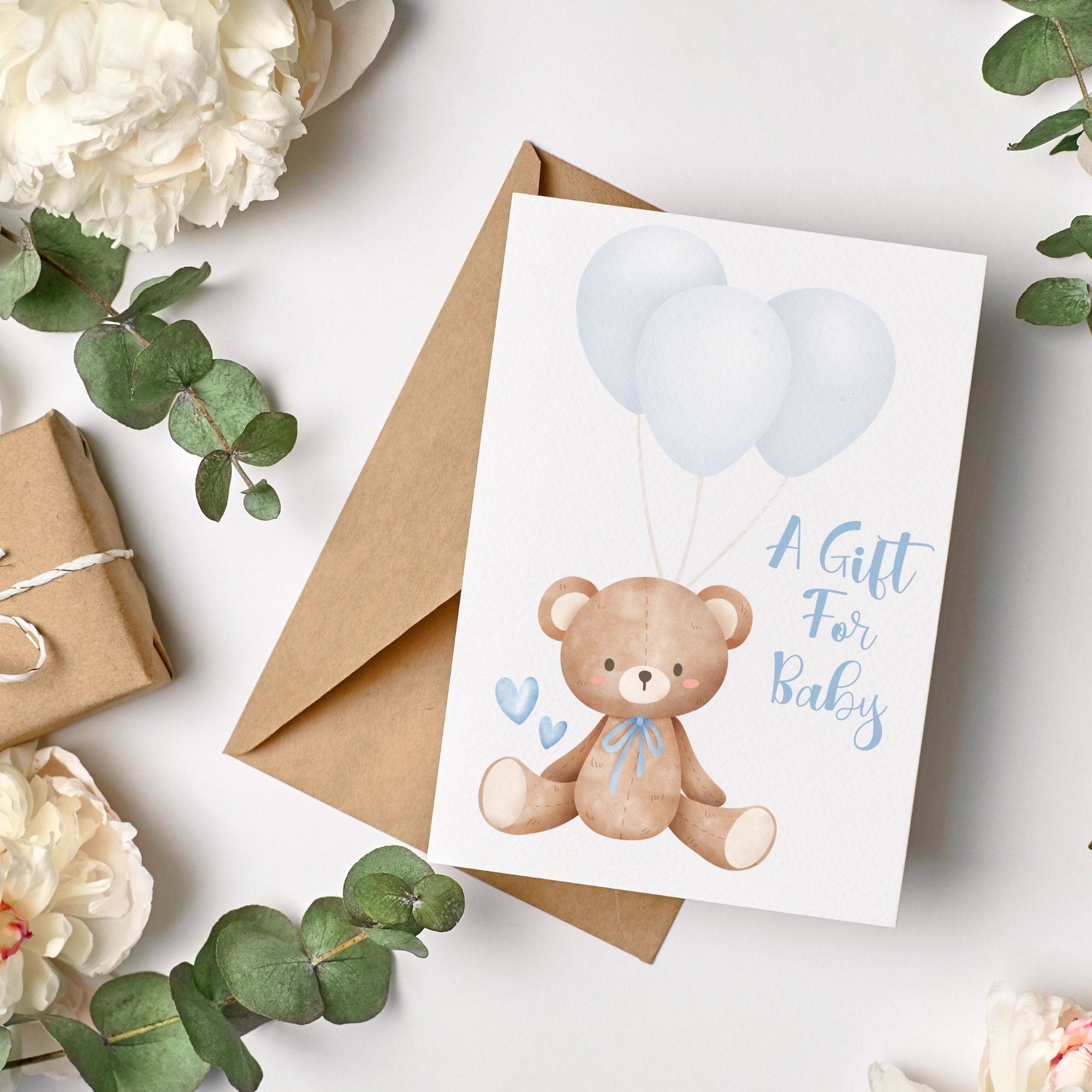 Printable Baby Shower Greeting Card, Digital Baby Shower Card, Digital ...